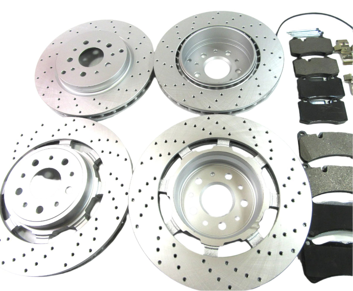 Maserati GranTurismo Gt front rear brake pads rotors set TopEuro #206 ...